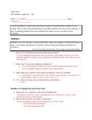 Understanding Modifiers In Writing Study Guide Course Hero