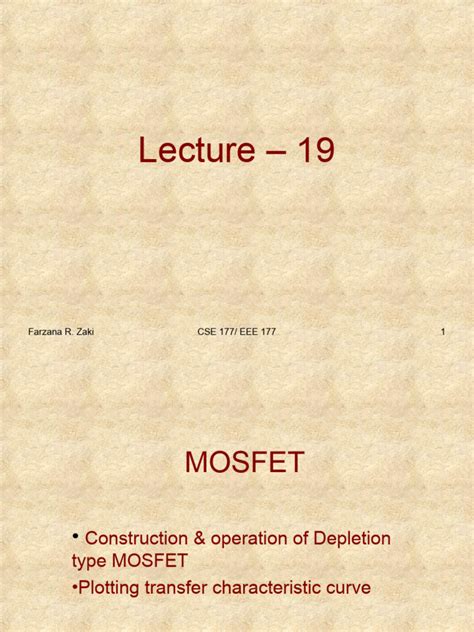 mosfet download free pdf mosfet field effect transistor