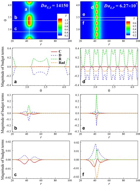 Profiles Of Convection Diffusion Reaction And Radiation Terms Along