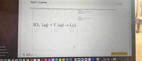 Solved Identify the oxidizing agent (OA) and reducing agent | Chegg.com