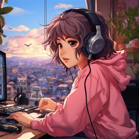 Premium Ai Image Gamer Girl