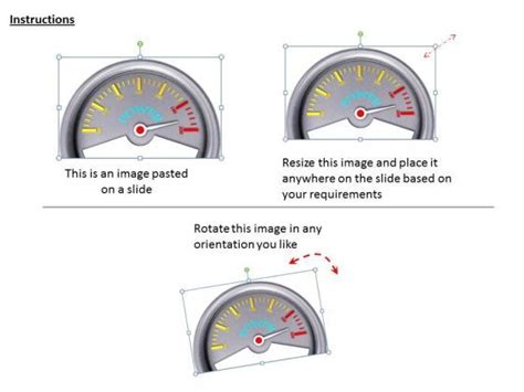 Stock Photo Meter With Values PowerPoint Slide
