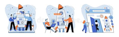 team solving complex problems teamwork vector illustration metaphor