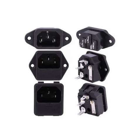 Ac v a Iec C Male Power Cord Inlet Socket AC Plug Socket एस पवर सकट Ecompass