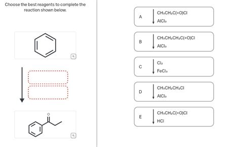 Solved Choose The Best Reagents To Complete The Reaction