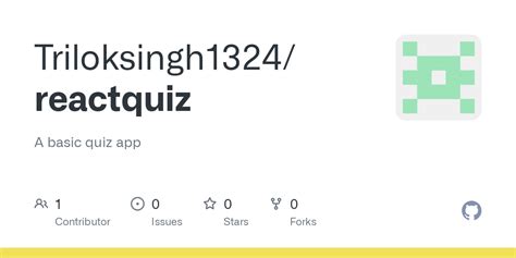 github triloksingh1324 reactquiz a basic quiz app