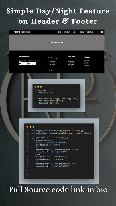 Day Night Mode Using Html And Css Thundercoding Youtube