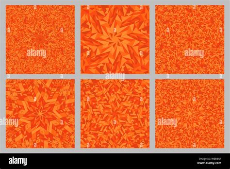 Dynamic Geometrical Round Mosaic Pattern Background Set Circular Vector Graphic Stock Vector