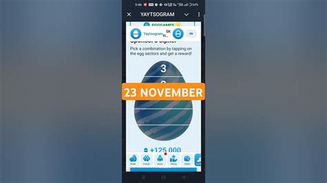 yaytsogram cipher code 23 november youtube