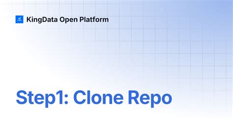 Step Clone Repo KingData Open Platform