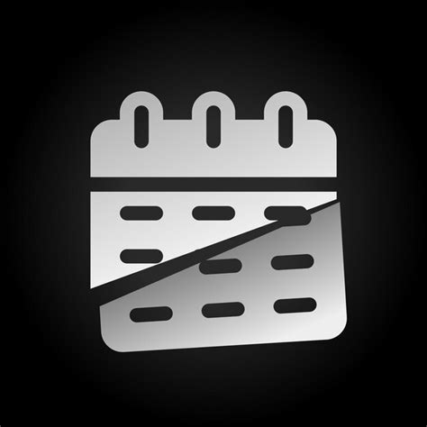 Dark Background Sliced Effect Calendar Icon With Modern Visual