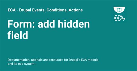 Form Add Hidden Field Eca Drupal Events Conditions Actions