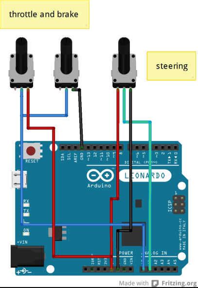 Arduino Leonardo Usb Volante
