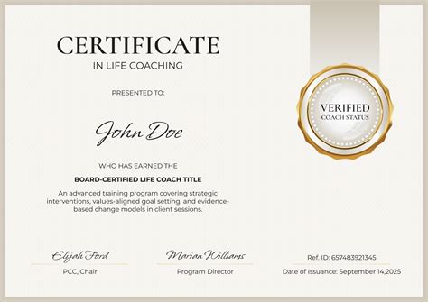 Coach Certificates