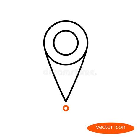 Linear Google Maps Icon From Maps And Flags Outline Collection Thin Line Google Maps Icon