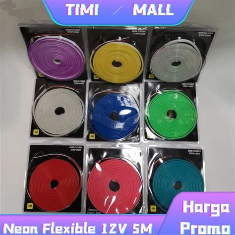 Jual Kode N L Timimall Lampu Led Neon Flexible Lampu Led Selang Flexible Meter Dc V Ip