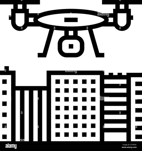 Drone Mapping Line Icon Vector Illustration Stock Vector Image And Art