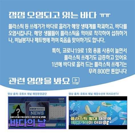 바다의 날 환경교육부터 행동실천까지