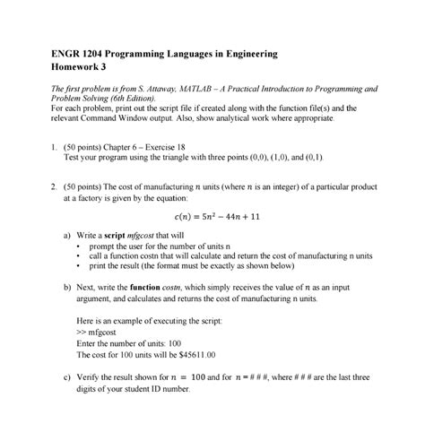 Solved Engr 1204 ﻿programming Languages In