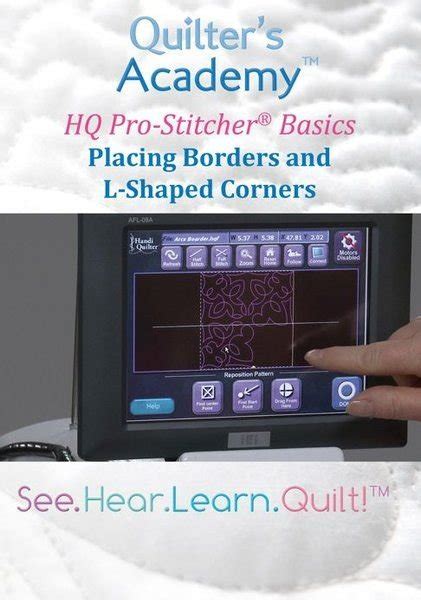 Soft Quilters Academy Dvd Placing Borders And L Shaped Corners Hq Pro