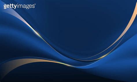 Abstract Blue Gold Line Dynamic Luxury Curve Smooth Design Modern