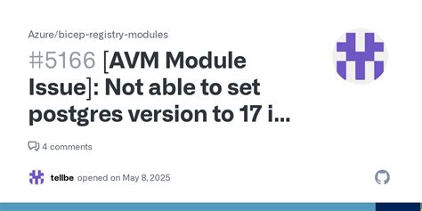 Avm Module Issue Not Able To Set Postgres Version To 17 In Avmres