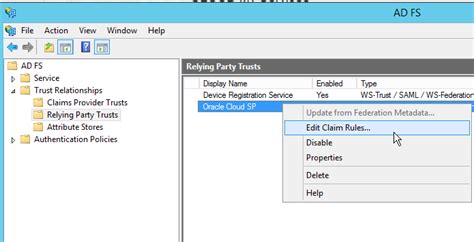 Configuring Active Directory Federation Server 3 0 As An Idp For Oracle Cloud Sso