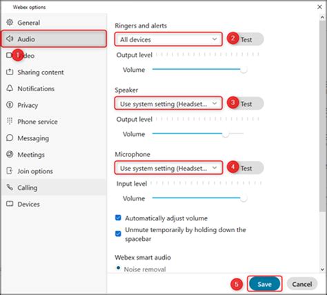 Webex User Set Up Guide Efex