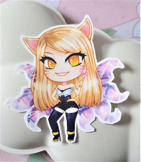 Cute Chibi Kda Popstars Anime Pc Gamer Vinyl Waterproof Stickers For