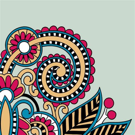 Abstract Background Vector Design With Classic Floral Ornament Stock Vector Illustration Of