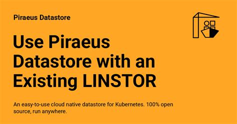 Use Piraeus Datastore With An Existing Linstor Cluster Piraeus Datastore