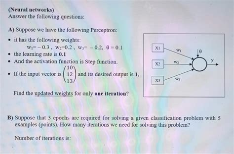 Solved Neural Networks Answer The Following Questions A Chegg Com