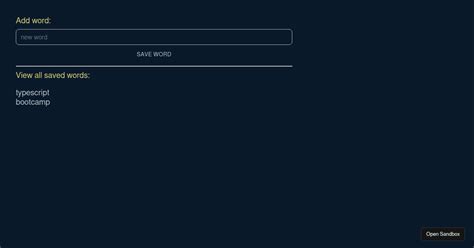 Mobx 3 Words Task Forked Codesandbox