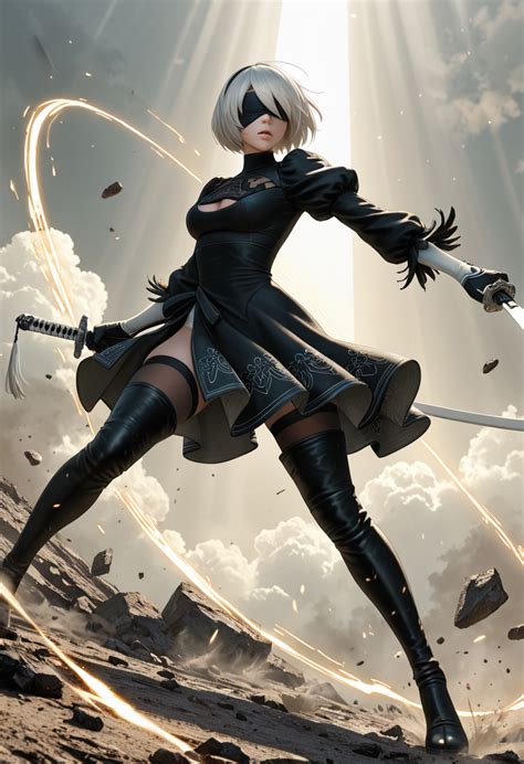 2b Dynamic Combat Pose Full Pack Available By Echodreamsgallery On Deviantart