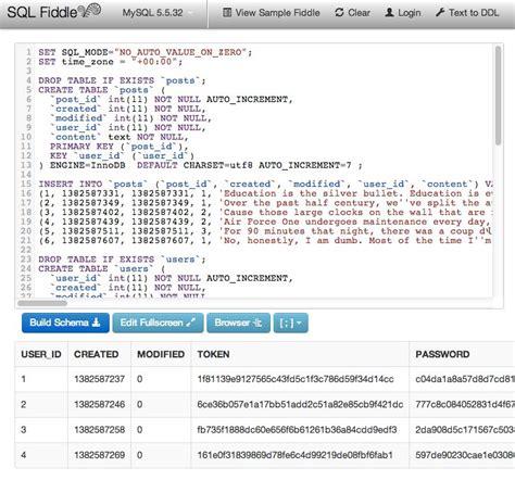 SQL Fiddle Sqlfiddle Com Sql 00 00 Time Coding