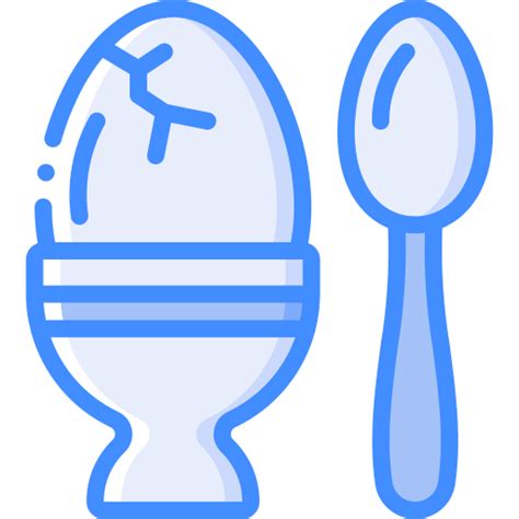 Boiled Egg Basic Miscellany Blue Icon
