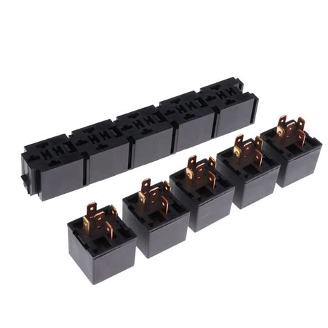 5 조각 자동차 12v 80a 5 핀 릴레이 소켓 커넥터 홀더 터미널자동차 스위치 및 릴레이 Aliexpress