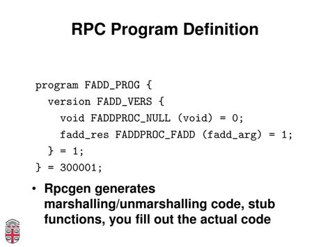PPT CSCI RPC And Data Representation PowerPoint Presentation Free Download ID