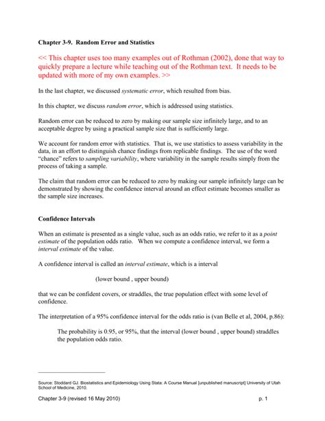 Chapter 3 9 Random Error And Statistics