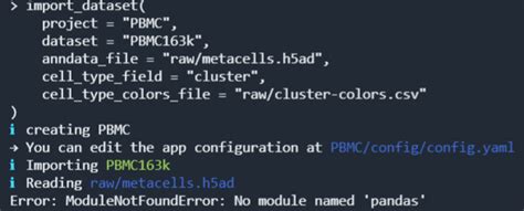 Import Dataset Error Pandas Installed Not Found · Issue 130
