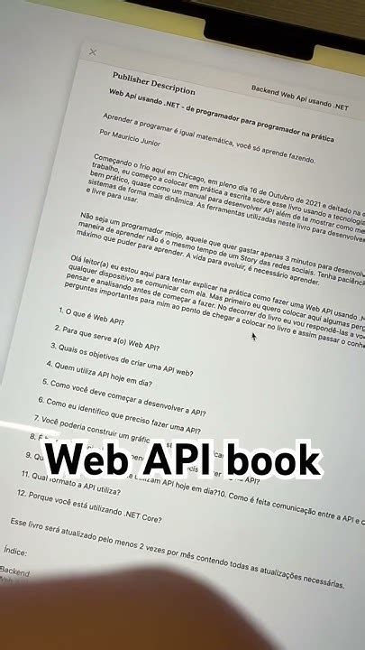Web Api Book Youtube
