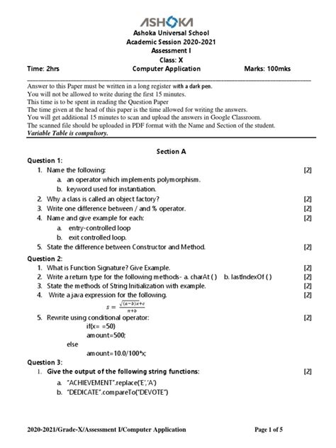 computer assesment i qp pdf method computer programming programming
