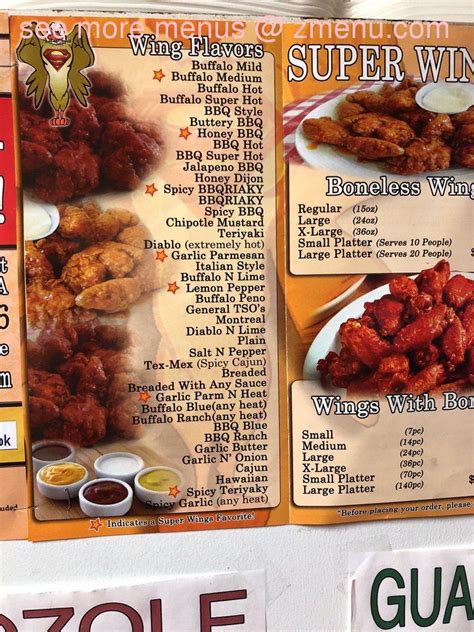 Menu At Super Wings Restaurant Leominster 112 Whitney St