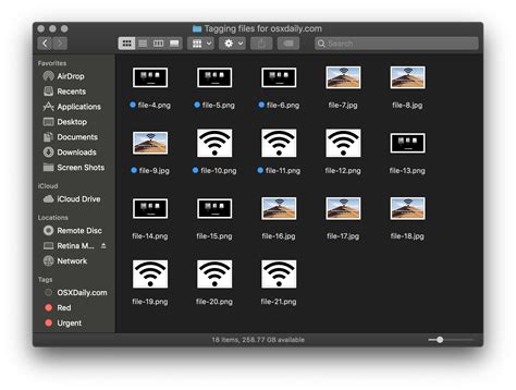how to tag files or folders in macos