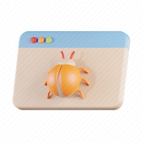 Website Bug Browser Online Internet Error 3d Illustration Download On Iconfinder