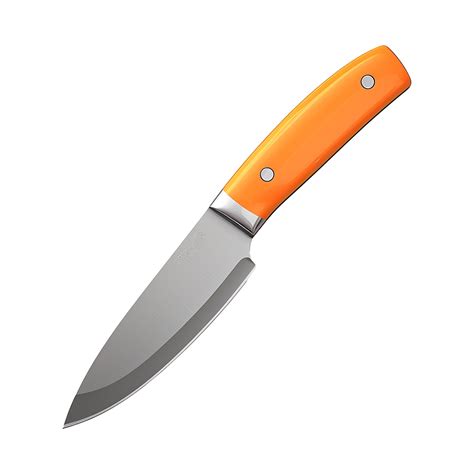 Ai Generated Kitchen Knife With Orange Steel Blade With Saved Path