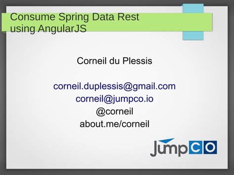 Consume Spring Data Rest With Angularjs Ppt
