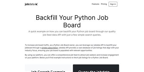 Backfill Your Python Job Board