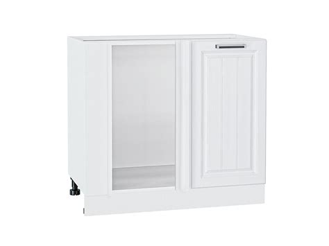 Шкаф нижний угловой Прага Белое дерево Белый