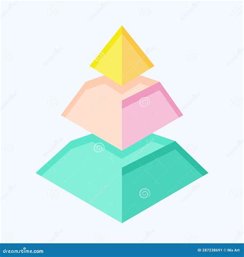 Icon Pyramid Chart Related To 3d Visualization Symbol Flat Style Simple Design Editable Stock